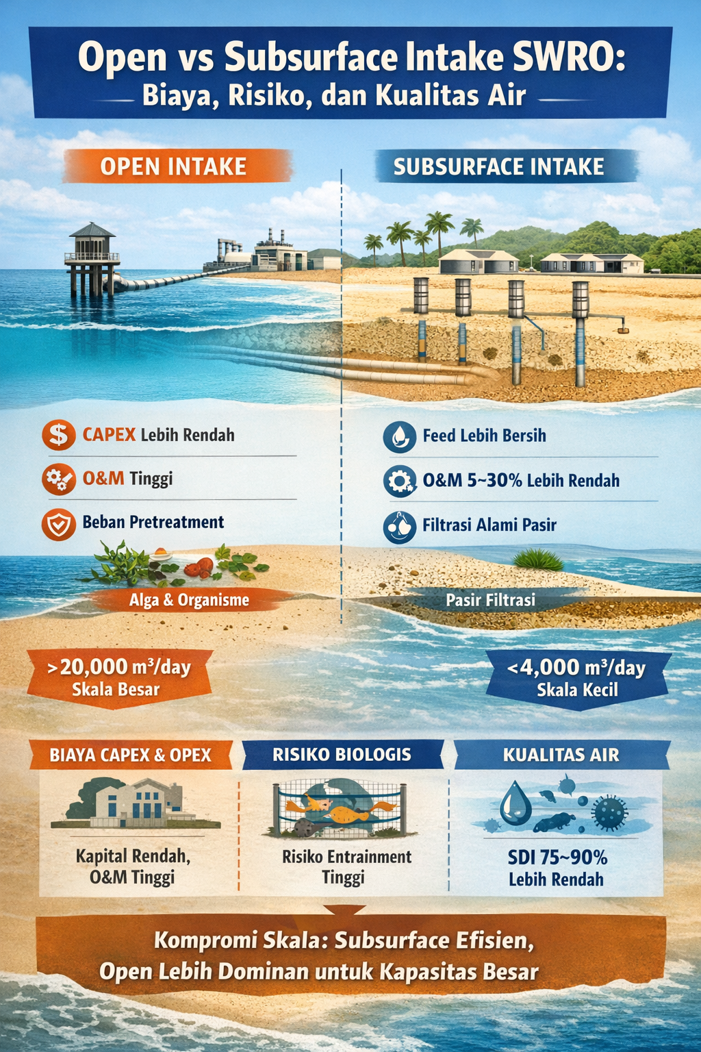 Desal’s first big decision: open-ocean intake or beach wells?