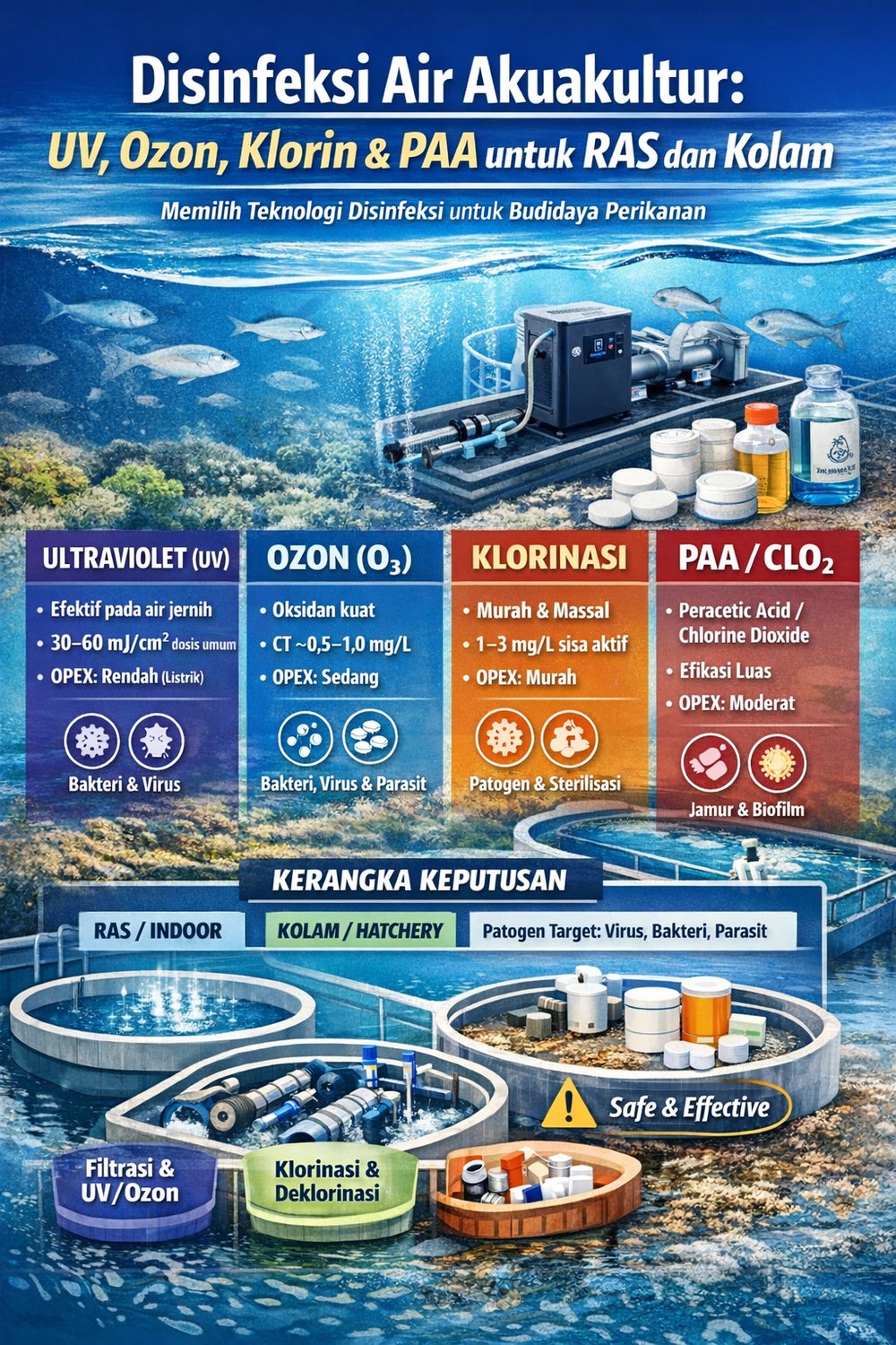 Inside aquaculture’s biosecurity math: UV, ozone, chlorine — and when ...