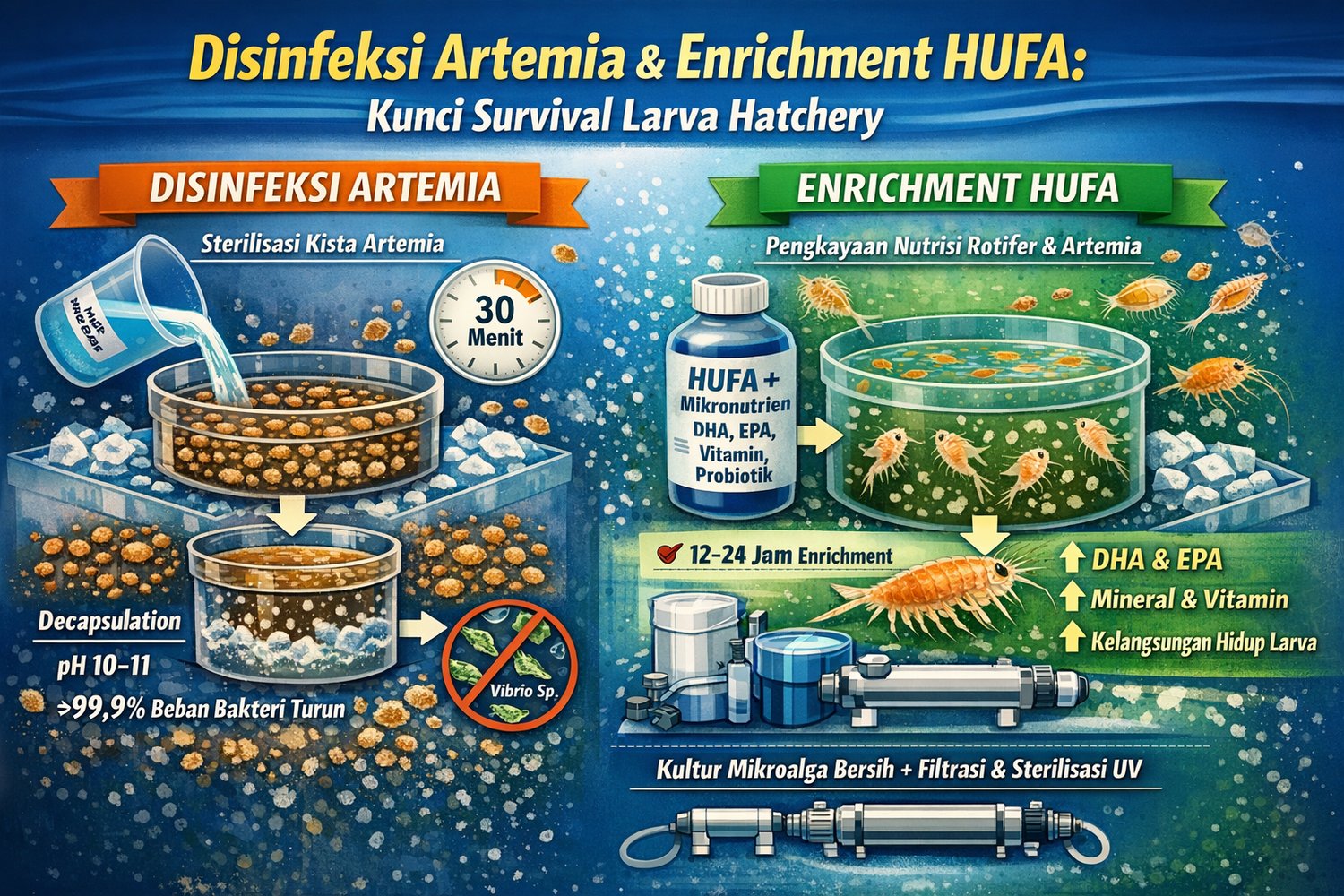 Inside the hatchery live‑feed playbook: bleach, DHA boosts, and ...