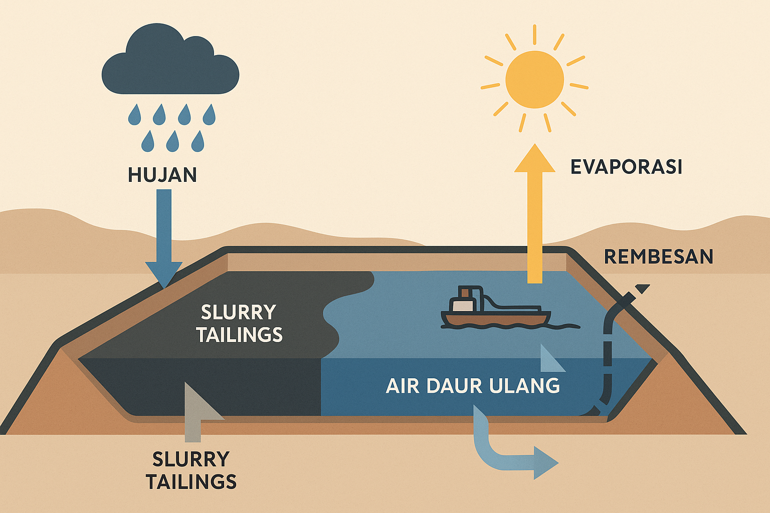 The water‑balance math behind coal tailings ponds
