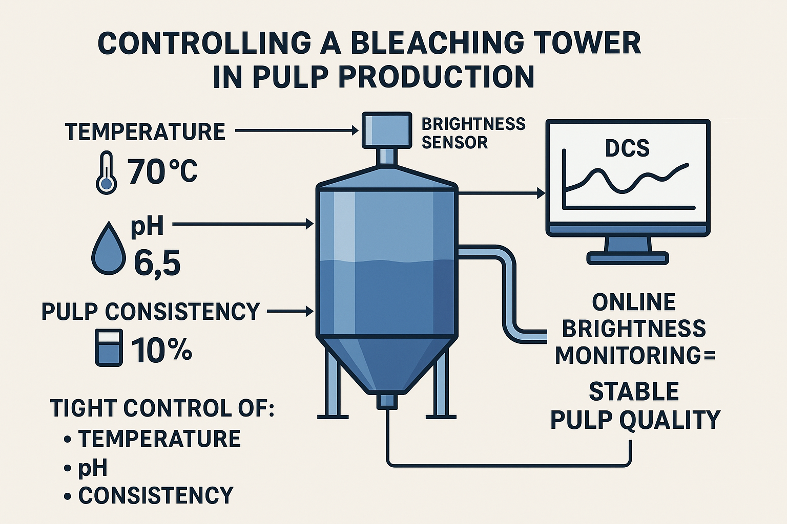 Inside the Bleaching Tower: Temperature, pH, and Consistency Decide ...